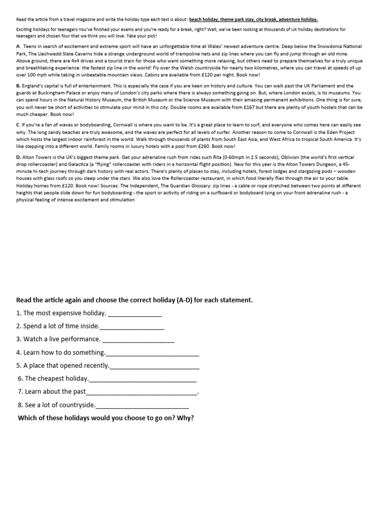 Lesson 1 Reading Summer | PDF