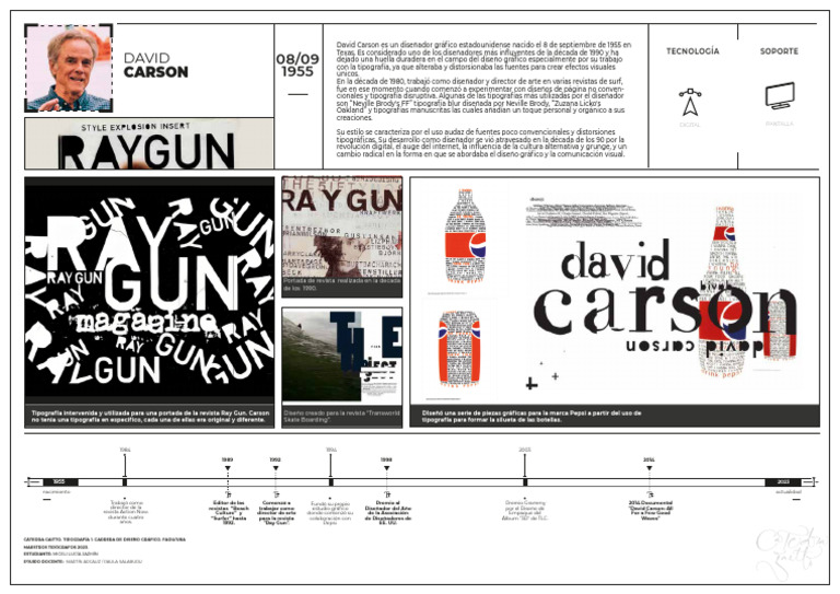 David Carson: Innovador del Diseño Gráfico | PDF | Diseño gráfico | Diseño