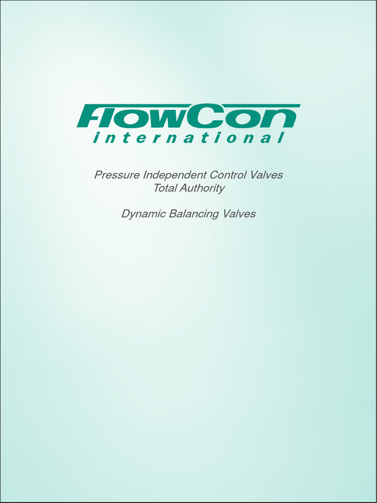 FlowCon Catalogue | PDF | Valve | Flow Measurement