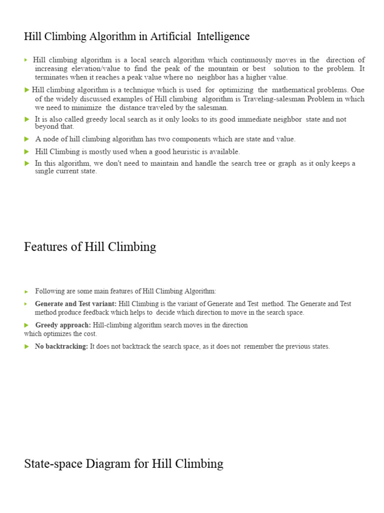 Hill Climbing Pdf Algorithms Systems Theory