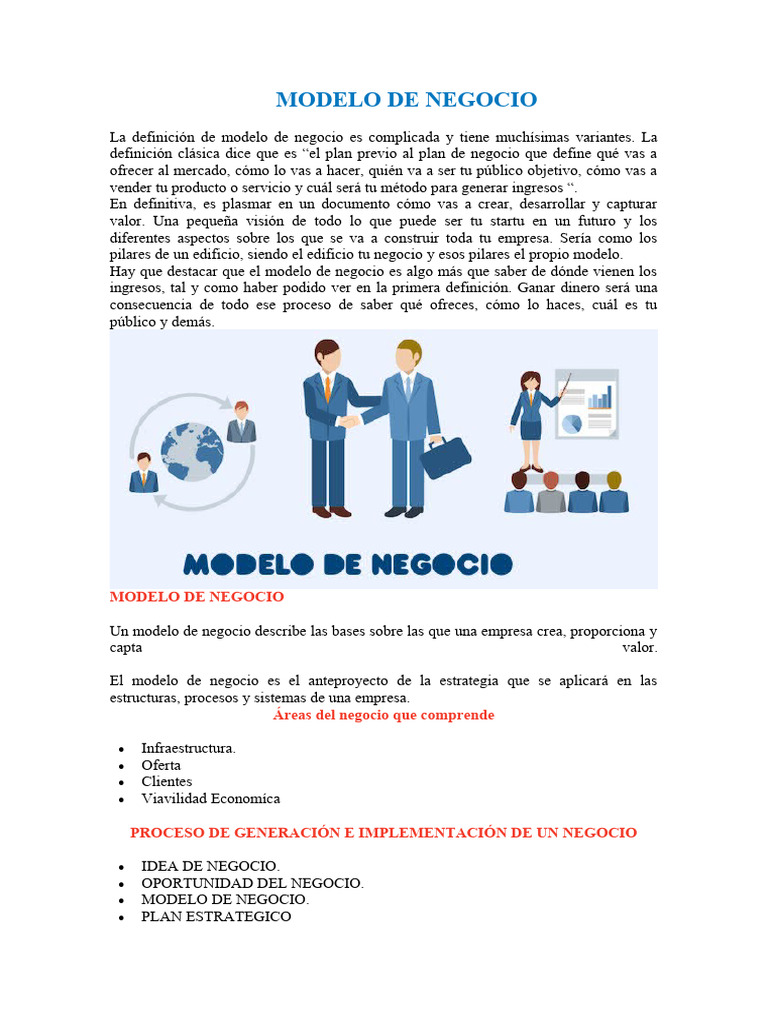 Guía Completa del Modelo de Negocio | PDF | Modelo de negocio | Business