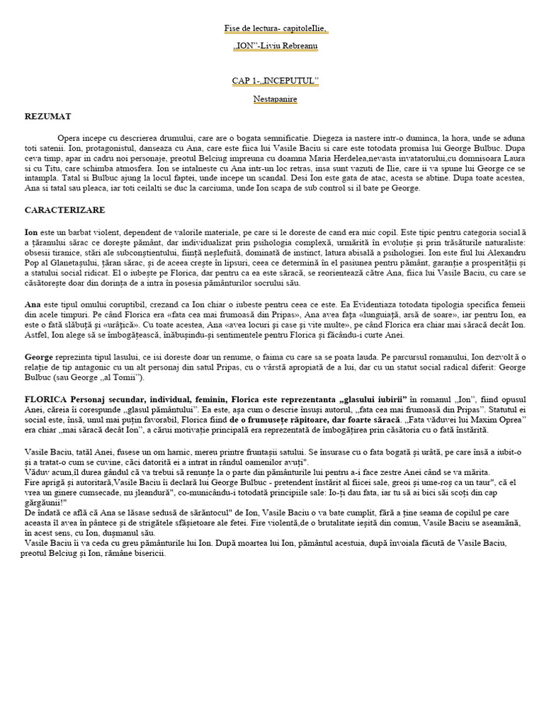 Fise de Lectura | PDF