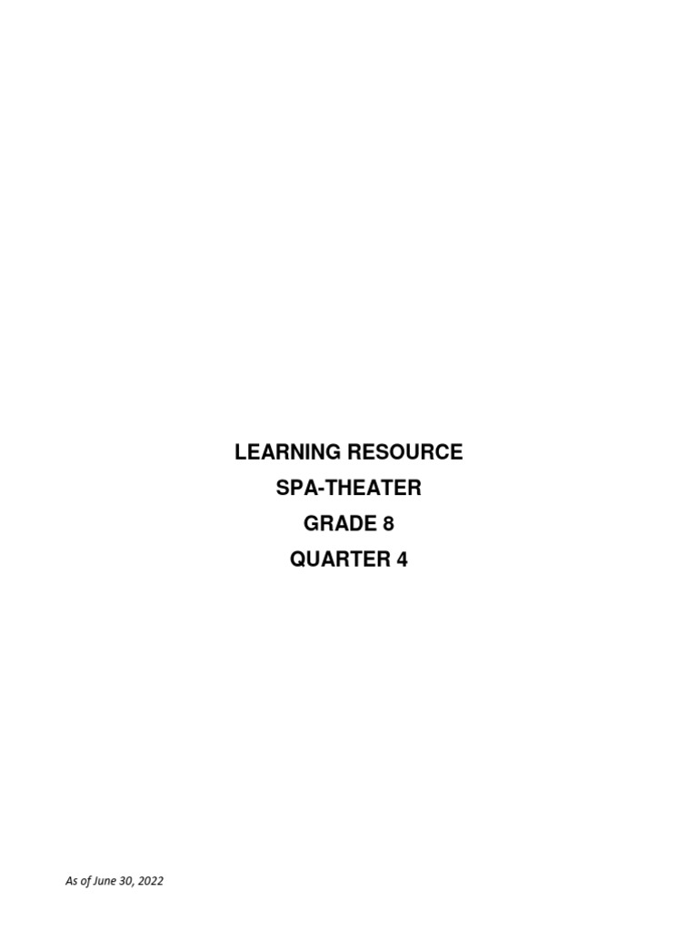 Q4 Drama Grade 8 Dessa Quesada Palm | PDF | Play (Theatre) | Plot ...