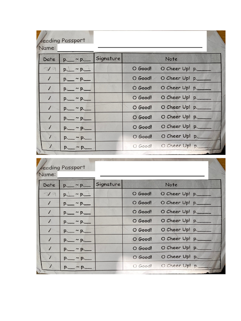Reading Passport | PDF
