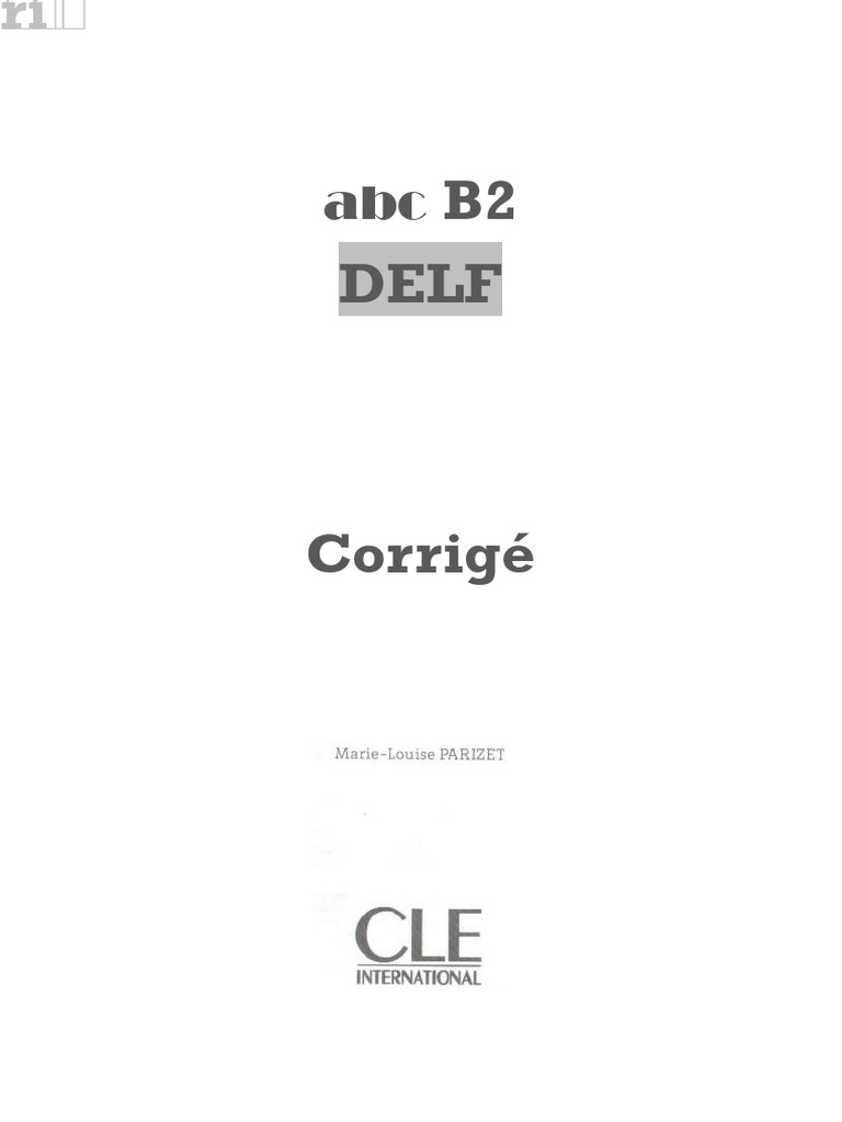 星空法语 - ABC DELF B2 Corrig | PDF