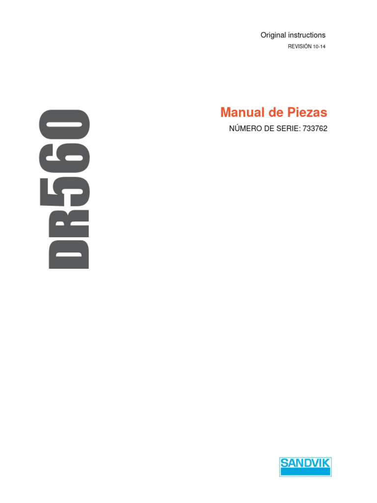 DR560 Manual Partes 733762 Chuquicamata | PDF | Pump | Valve