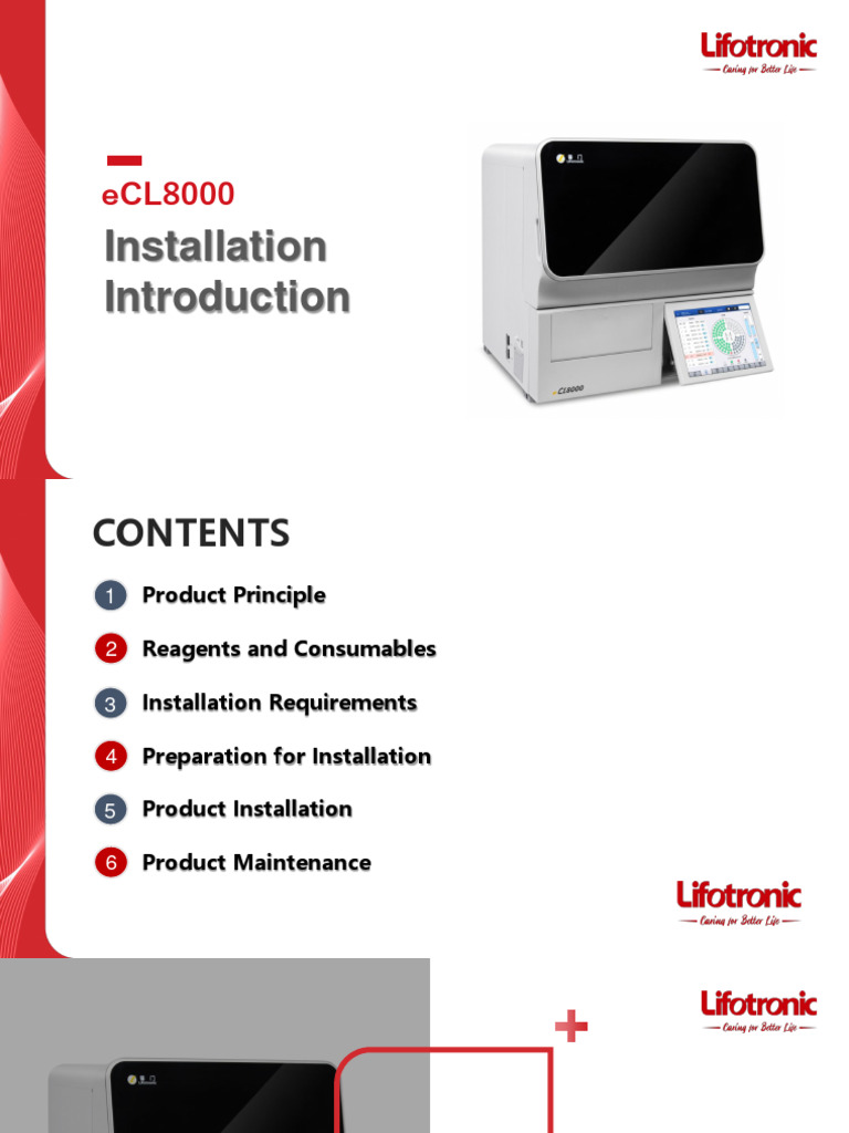 ECL8000 Installation Guide 220511 | PDF | Immunoassay | Physical Sciences