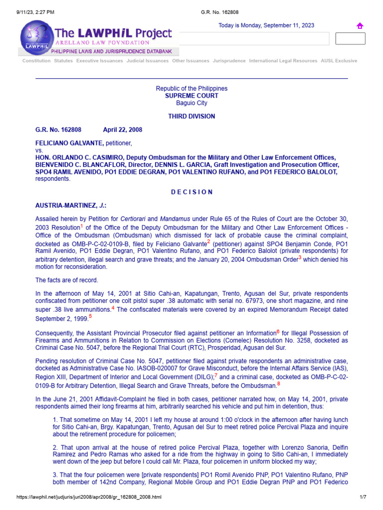 G.R. No. 162808 | PDF | Search Warrant | Complaint