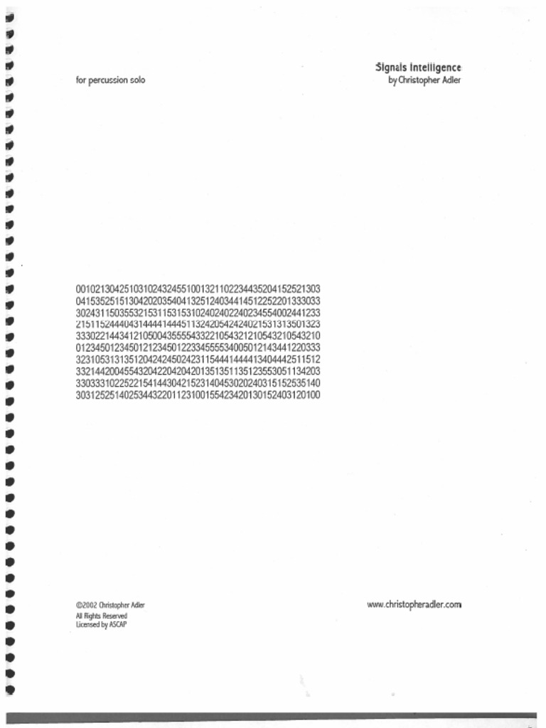 Adler - Signals Intelligence | PDF