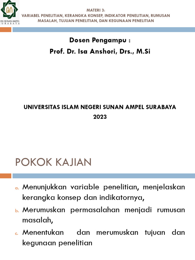 Bagian 3 Penegasan Judul, Rumusan Masalah, Dan Tujuan Penelitian | PDF ...