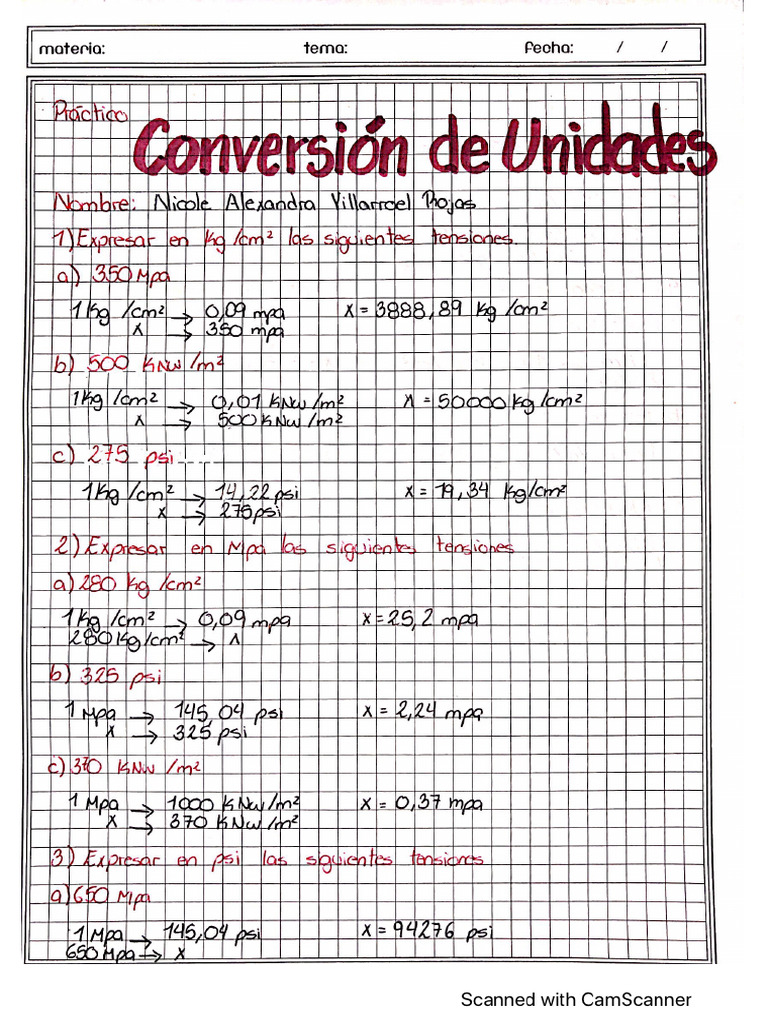 Practico Conversiones | PDF