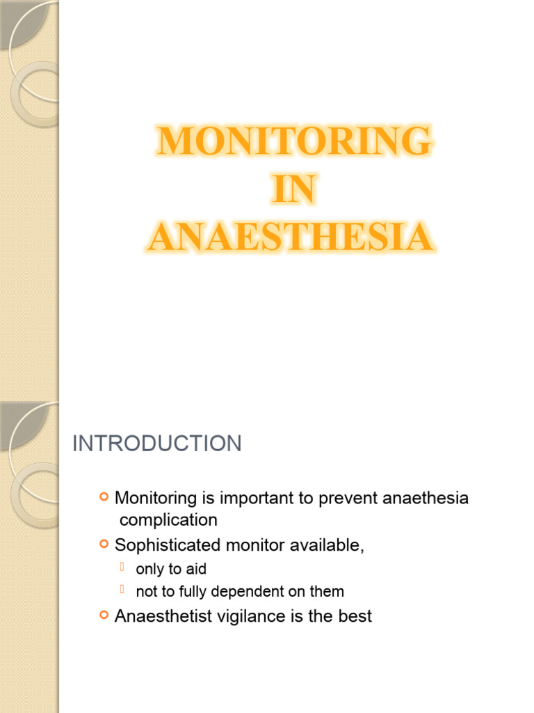 Monitoringinanaesthesia | PDF | Blood Pressure | Hypothermia