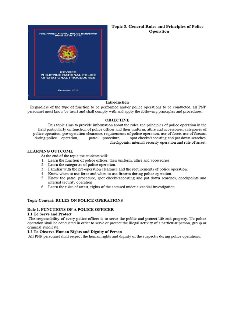 Topic 3 | PDF | Police | Self Defense