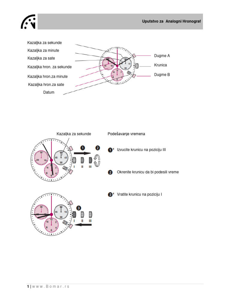 Uputstvo Za Jacques Lemans Retro 1-2068C | PDF