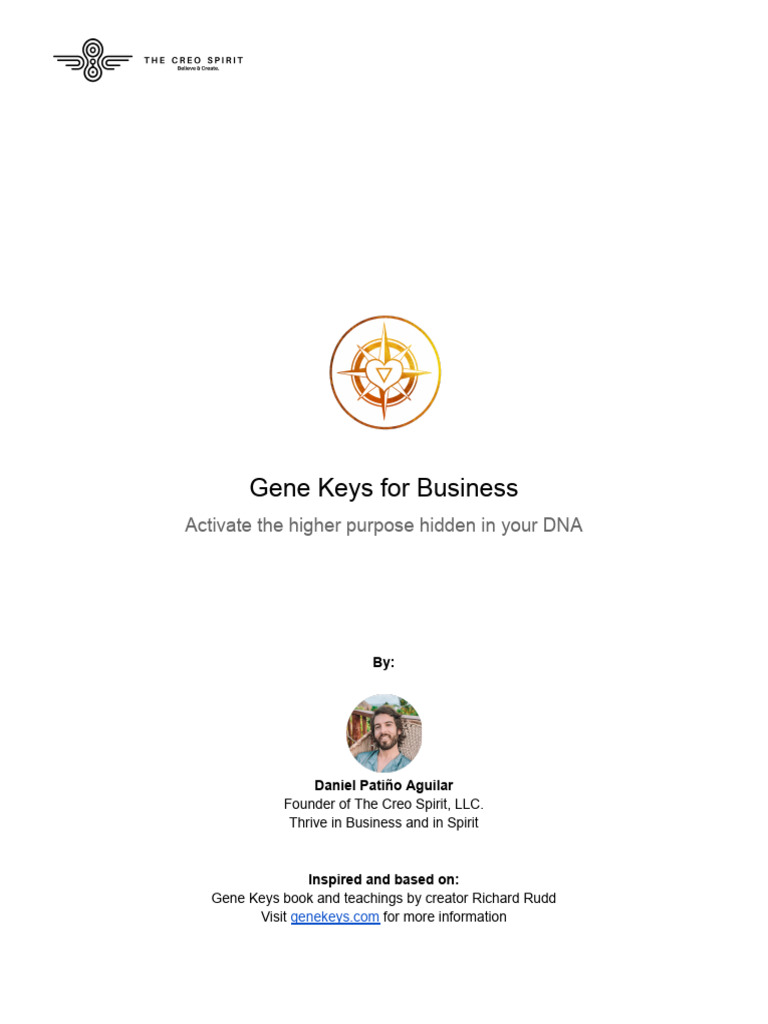 Gene Keys For Business Guide - Activate The Higher Purpose Hidden in ...