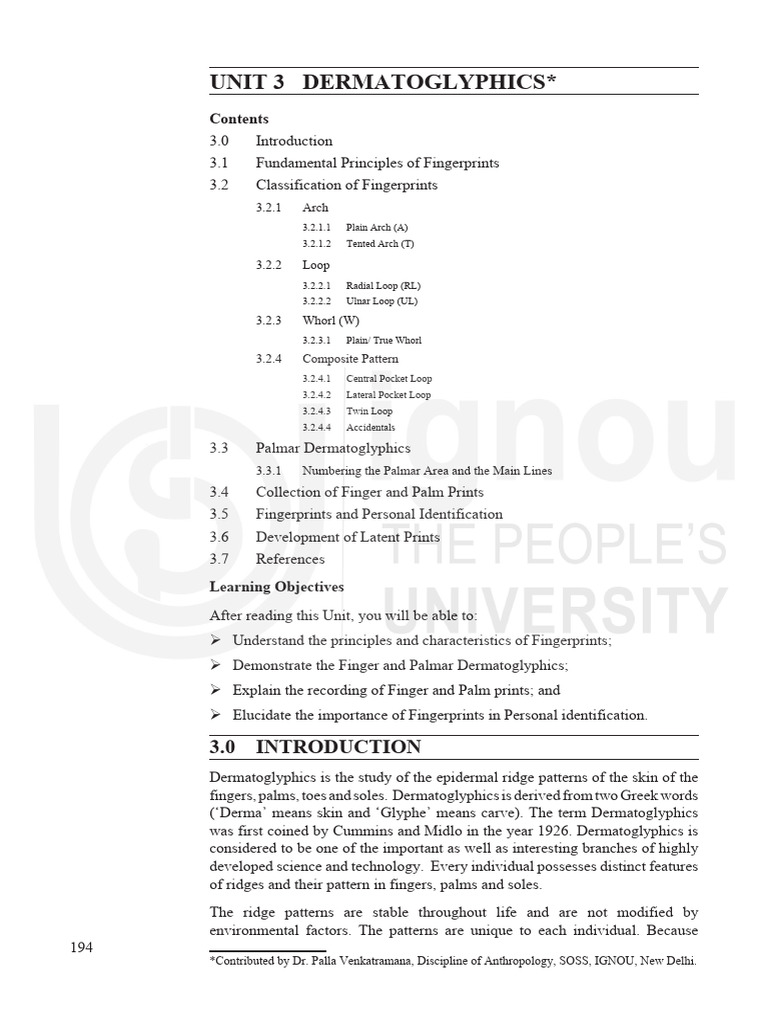 Unit 3 | PDF | Fingerprint | Hand