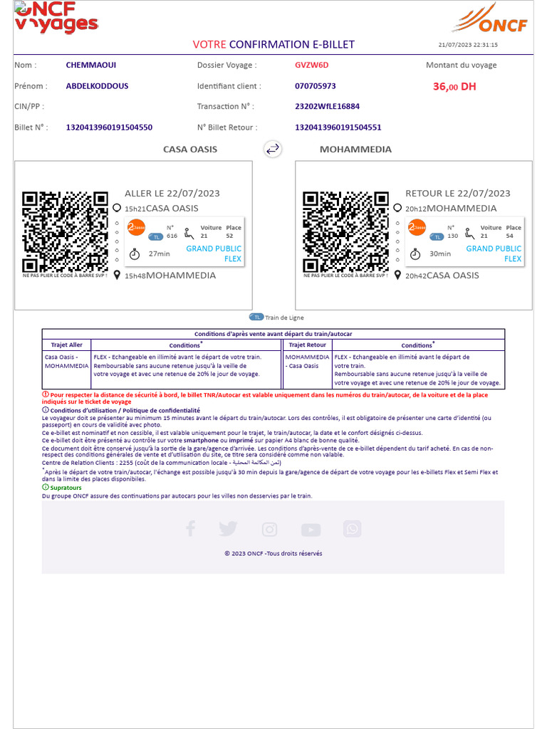 Oncf-Voyages-Abdelkoddous Chemmaoui | PDF | Transport | Transport terrestre