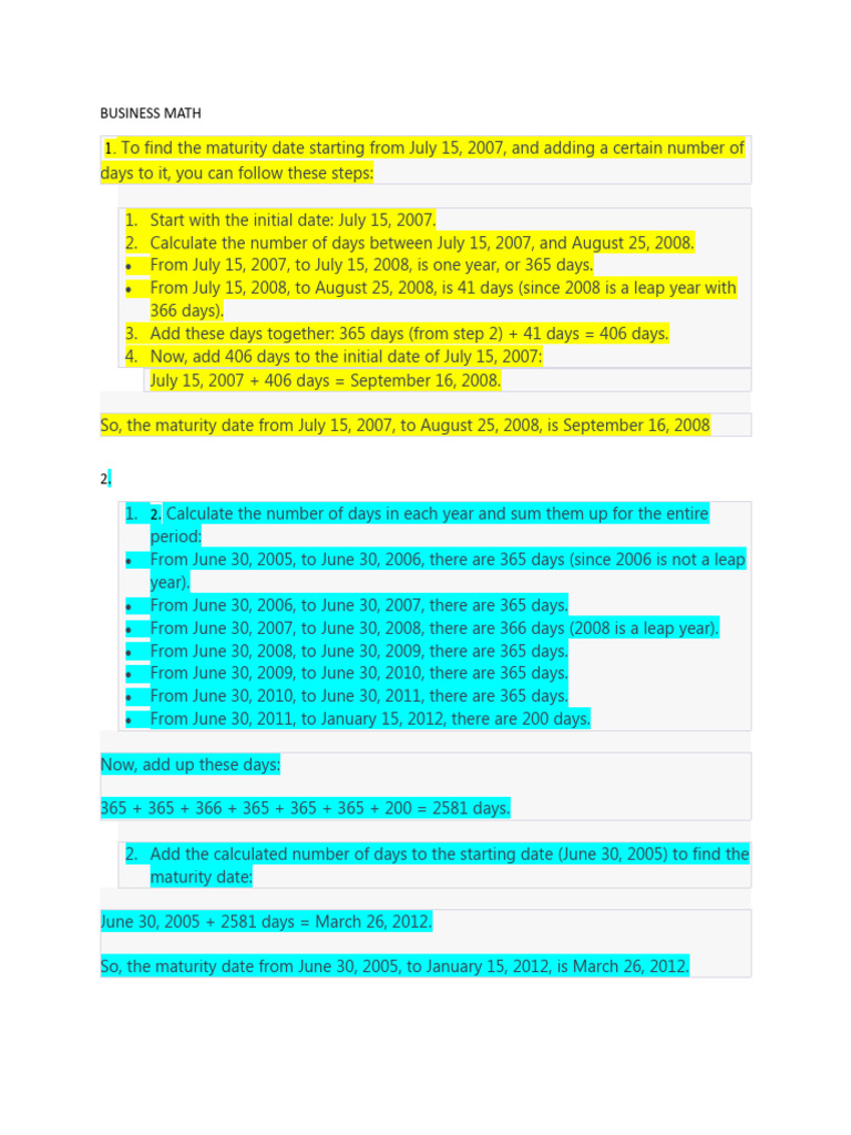 Business Math | PDF | Mathematics