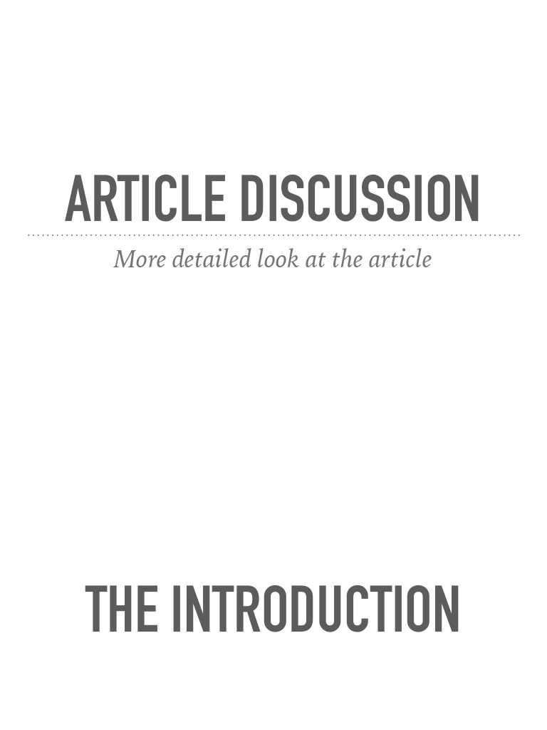 6 Article Discussion | PDF | Validity (Statistics) | Gene