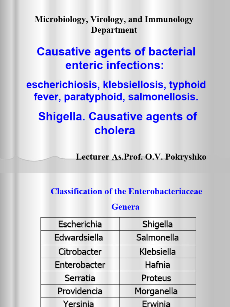 Enterobacteria | Download Free PDF | Salmonella | Escherichia Coli