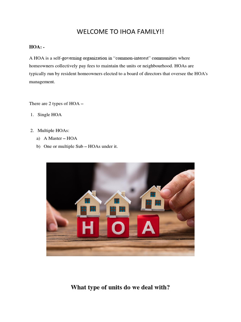 Welcome To Hoa | PDF | Condominium | Computing
