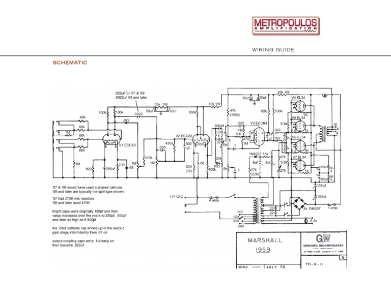 Marshall 1959 Schematic | PDF