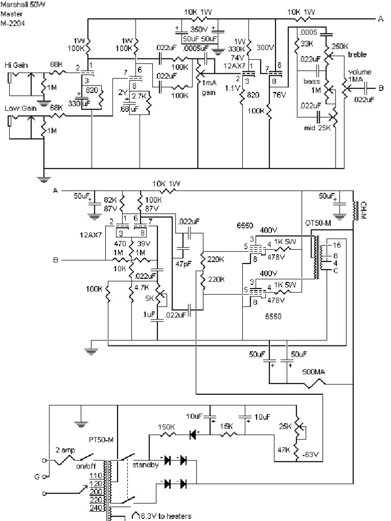 Marshall 2204 Schematic | PDF