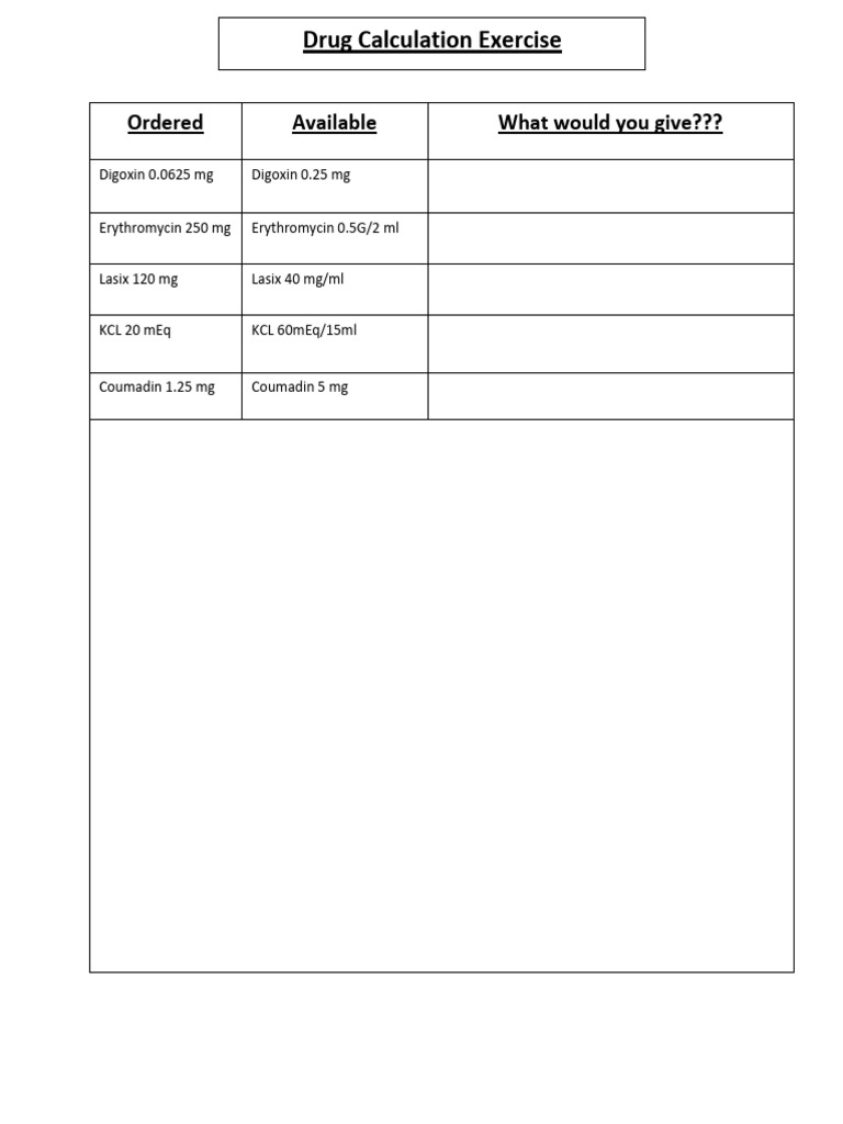 Drug Dosage Calculation Guide | PDF