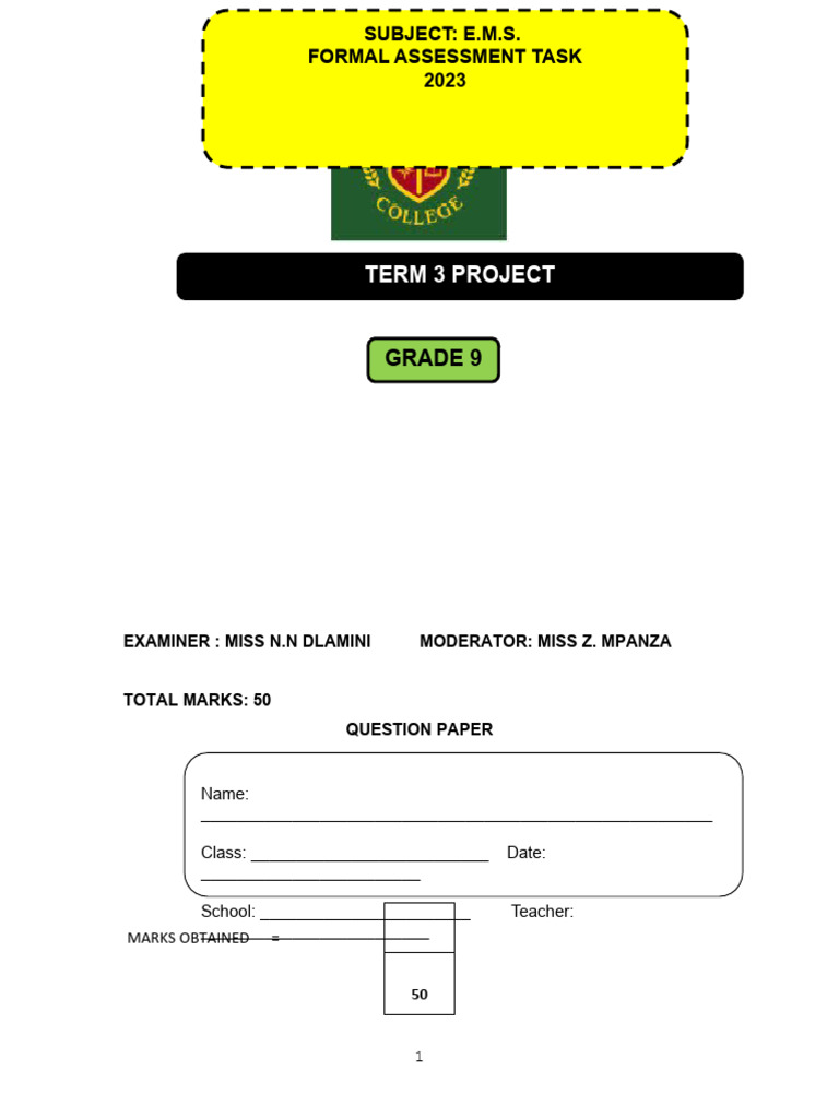 GR 9 Project Business Plan T3 2023 | PDF | Income Statement | Swot Analysis