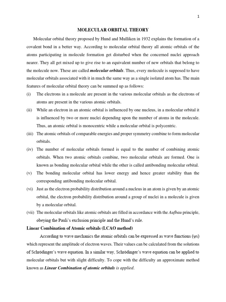 10 Lecture Notes-All Units | PDF | Molecular Orbital | Covalent Bond