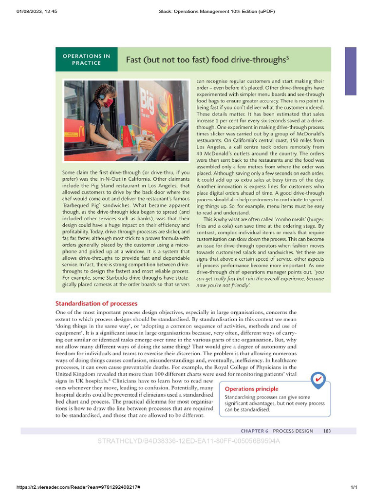 Case Study - Fast Food Drive Througha (Slack 10th Edition) | PDF | Art