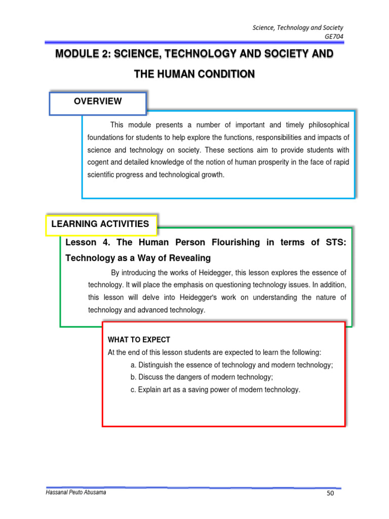 STS Module 2 2.0 | PDF | Martin Heidegger | Science