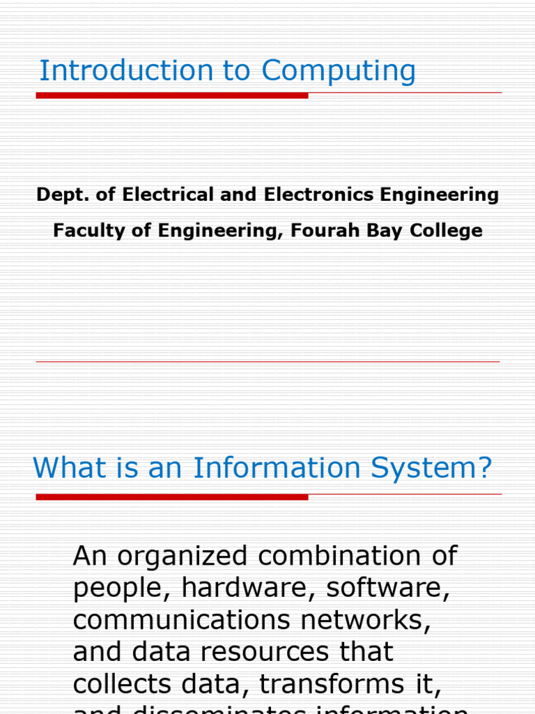 Lecture Notes - Introduction To Computing | PDF | Computer Data Storage ...