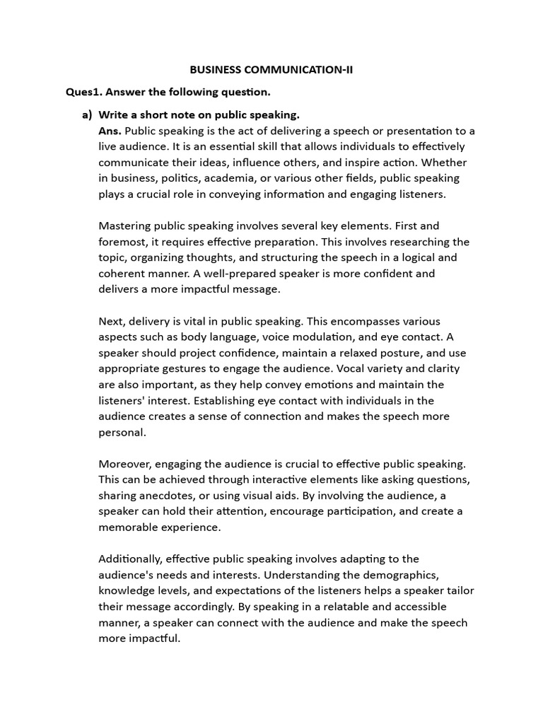 Business Communication II | PDF | Communication | Nonverbal Communication