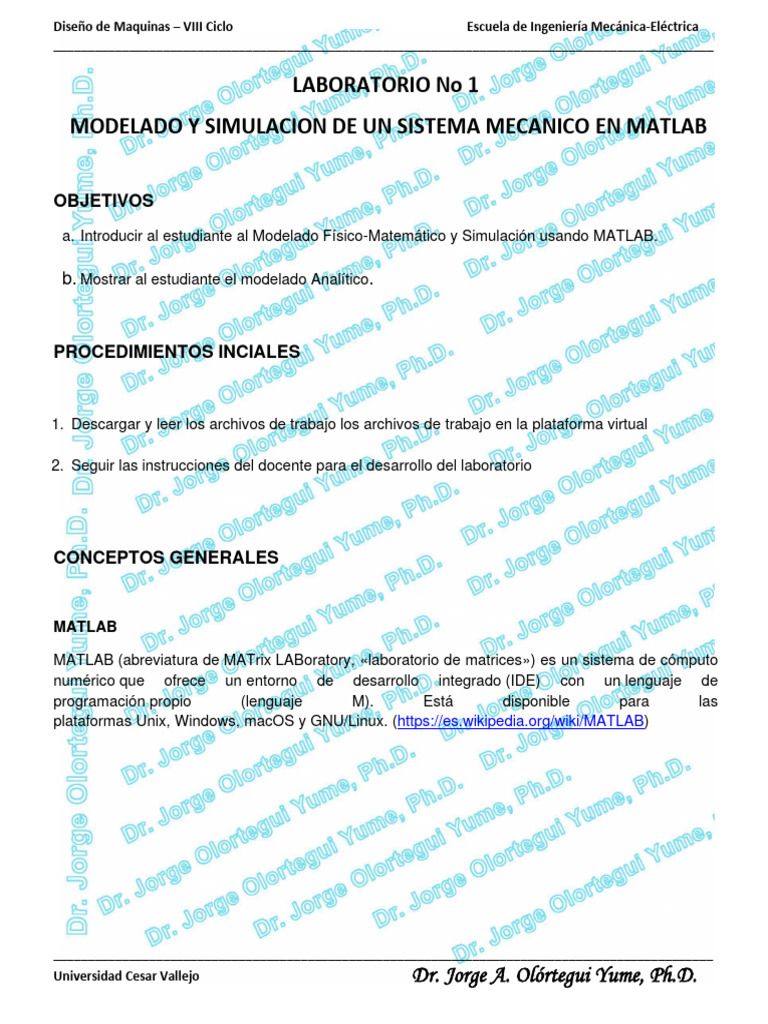 LAB No1 | PDF | Matlab | Física Aplicada e Interdisciplinaria