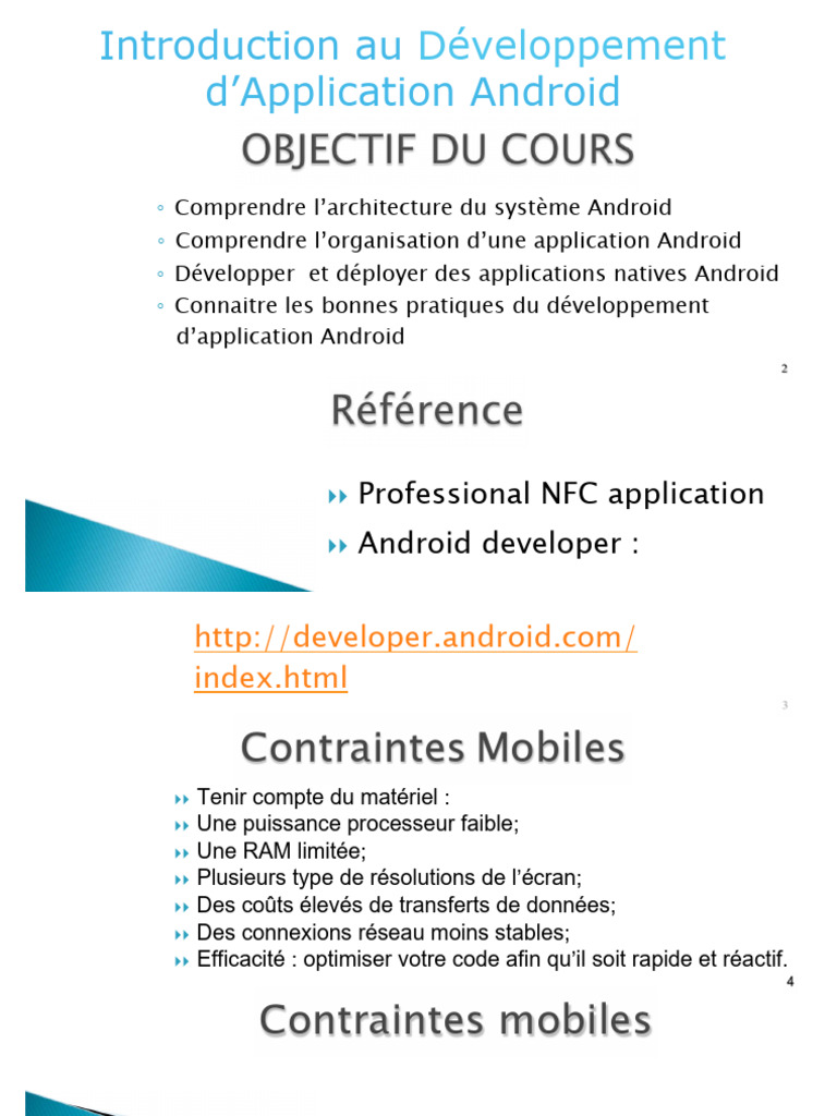 Introduction Android 1 | PDF | Android (Système d'exploitation) | Java (Langage de programmation)