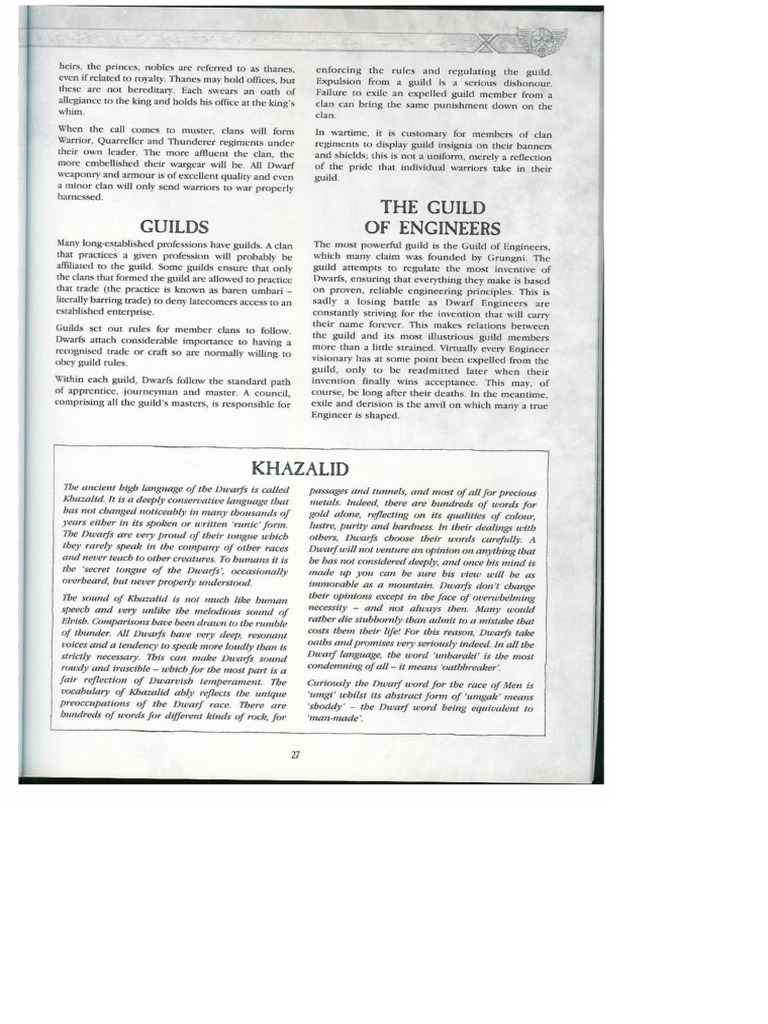 Fantasy - Army Book - Dwarfs (2005) 7th - Unit Rules | PDF