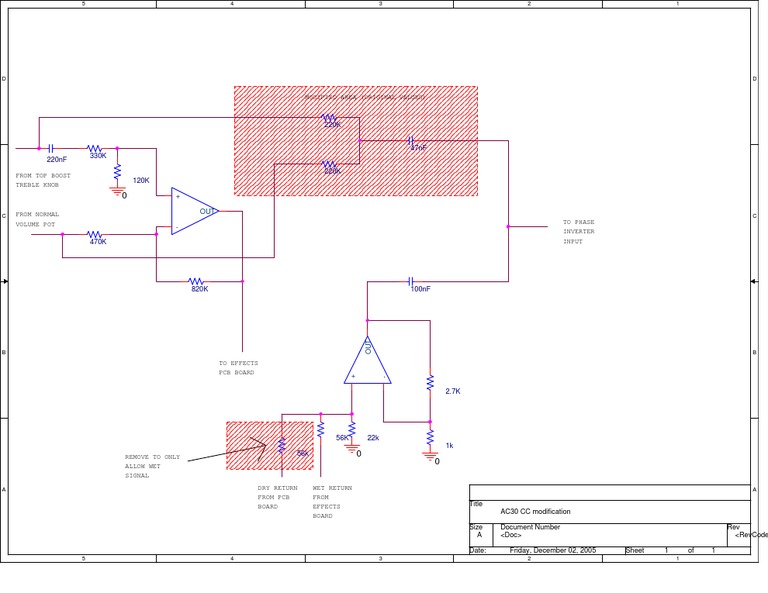 VOX AC30CC Mod Schematic | PDF | Manufactured Goods | Analog Circuits