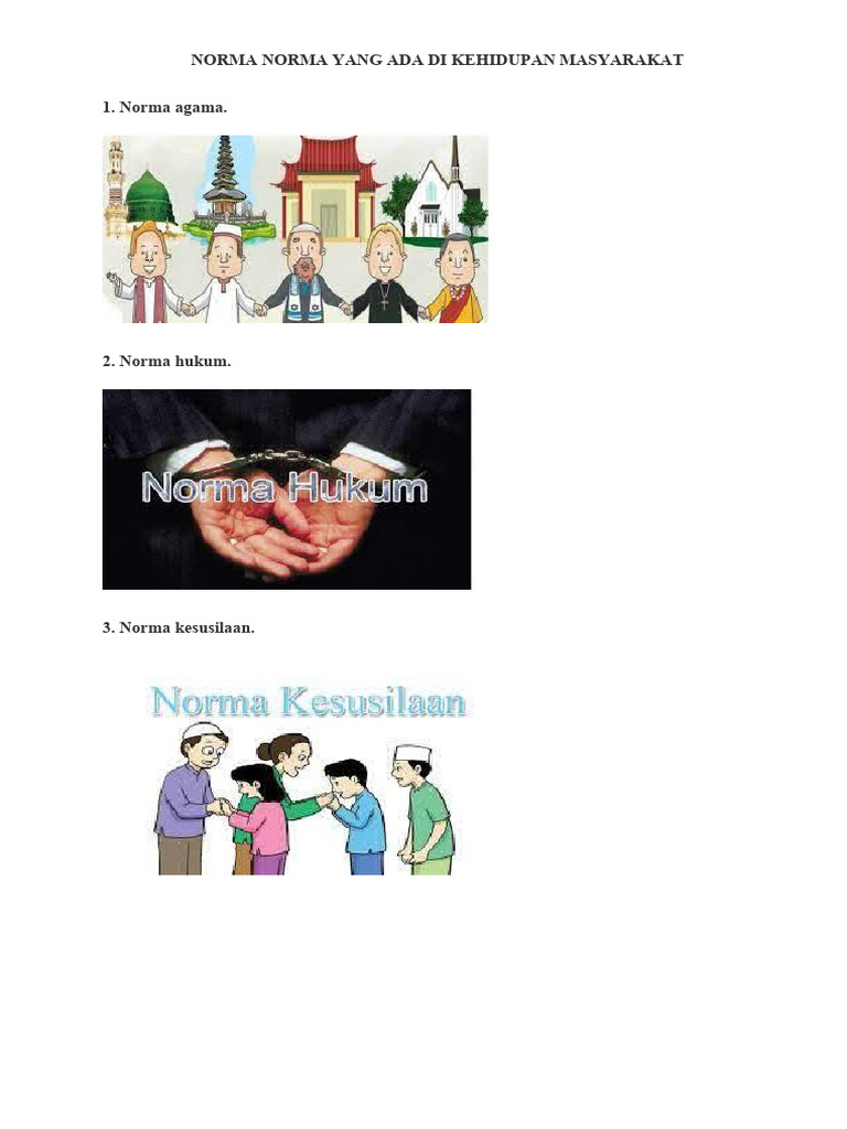 Norma Norma Yang Ada Di Kehidupan Masyarakat | PDF | Gaya Hidup