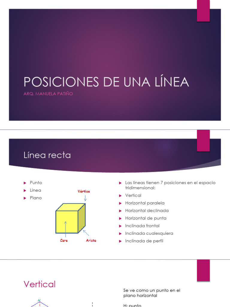 Posiciones de Líneas y Planos 3D | PDF | Longitud | Geometría