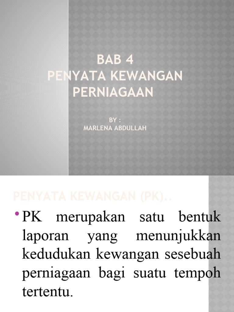 Bab4 Penyata Kewgn | PDF