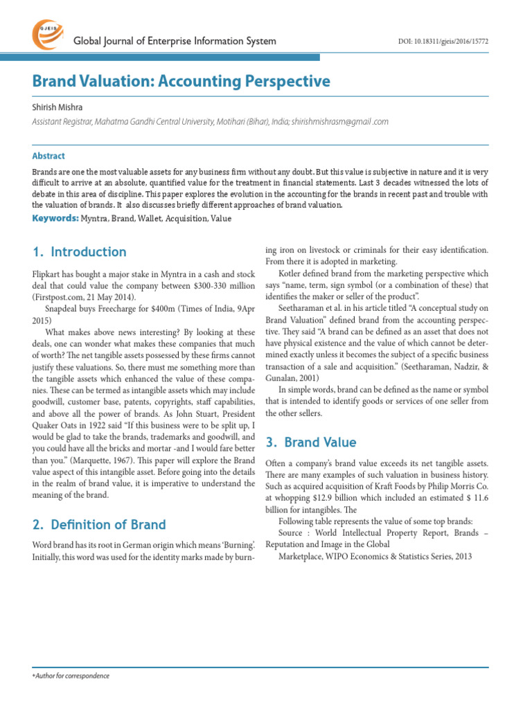 324-Theme Based Papers (TBP) - 643-1-10-20200323 | PDF | Valuation ...