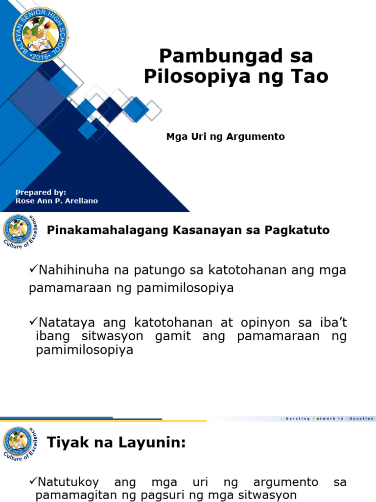 WEEK 4 Mga Uri NG Argumento | PDF