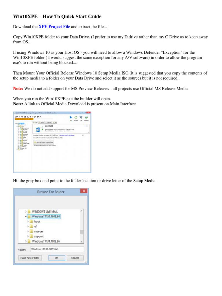 Win10XPE Quick Start Guide | PDF | Windows Registry | Computer File