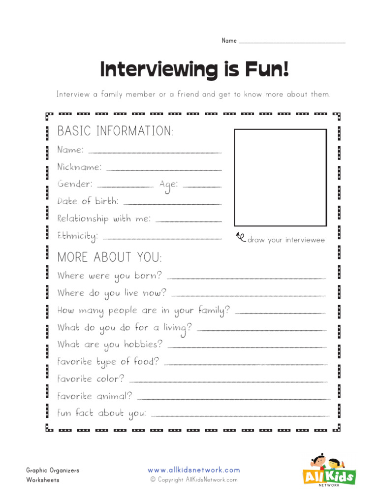 Graphic Organizers Interviewing Friends Family | PDF