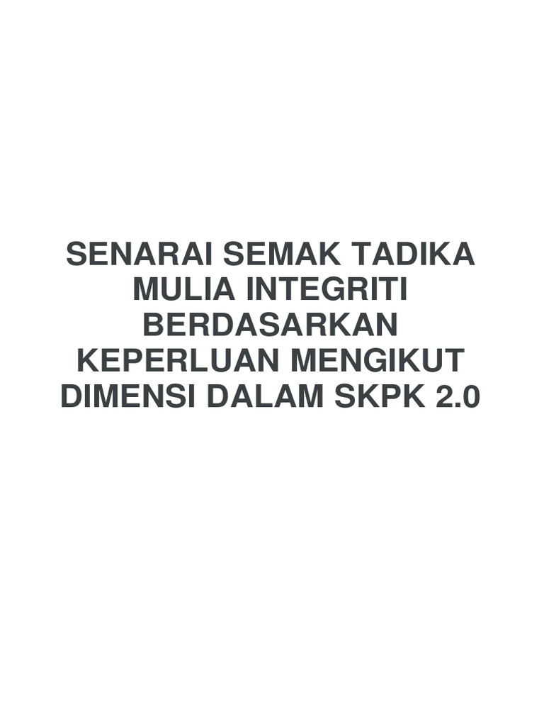 INSTRUMEN SKPK 2.0 (Final) | PDF