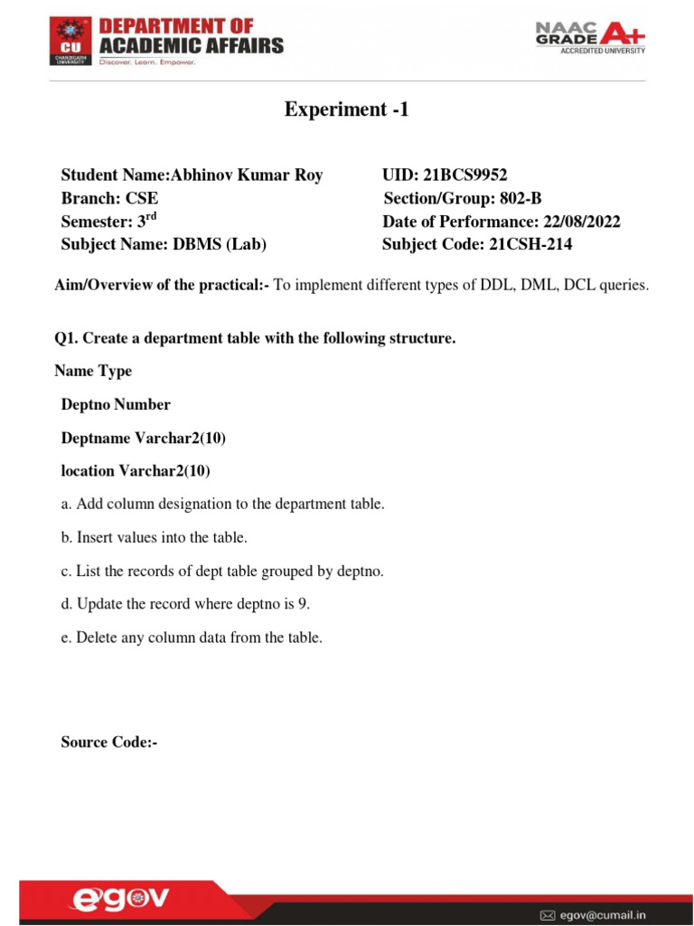 Abhi DBMS 1 | PDF | Computers | Technology & Engineering