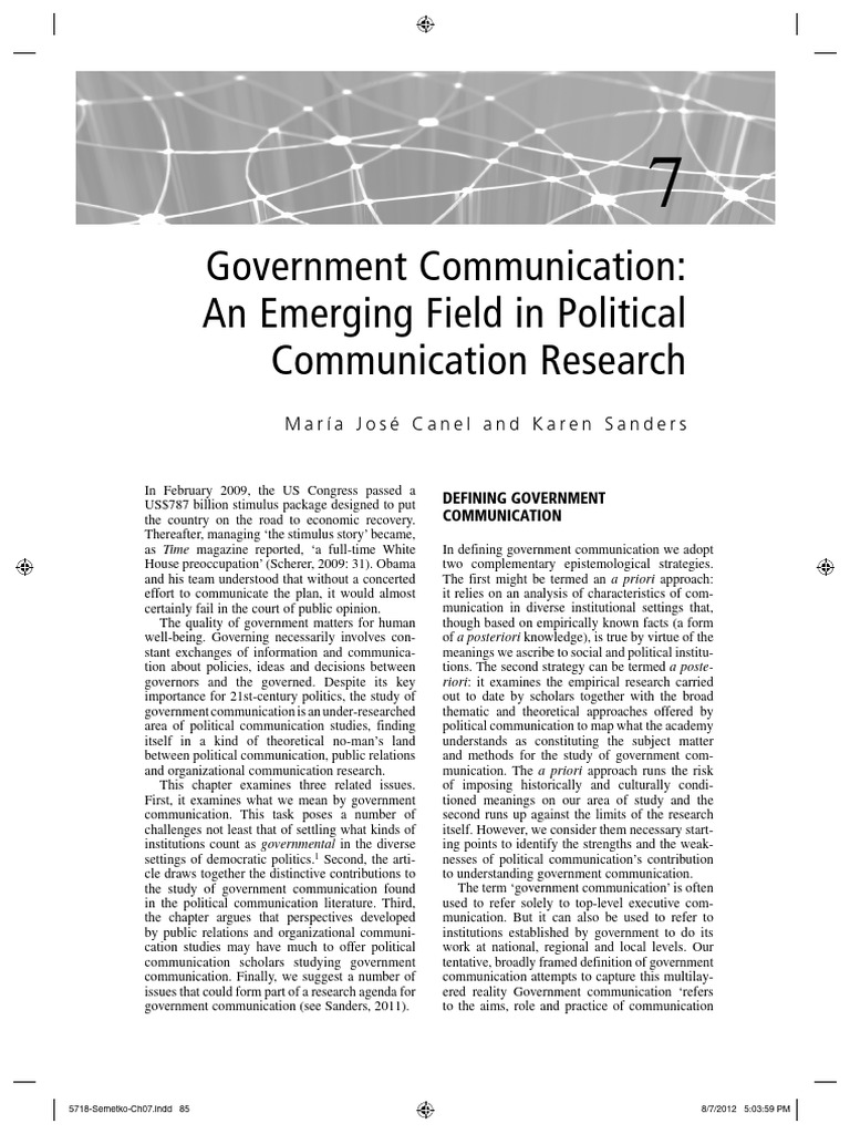 Government Communication | PDF | Communication | Reputation