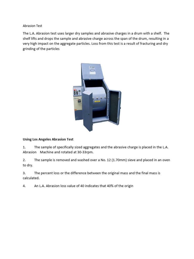 Abrasion Test | PDF