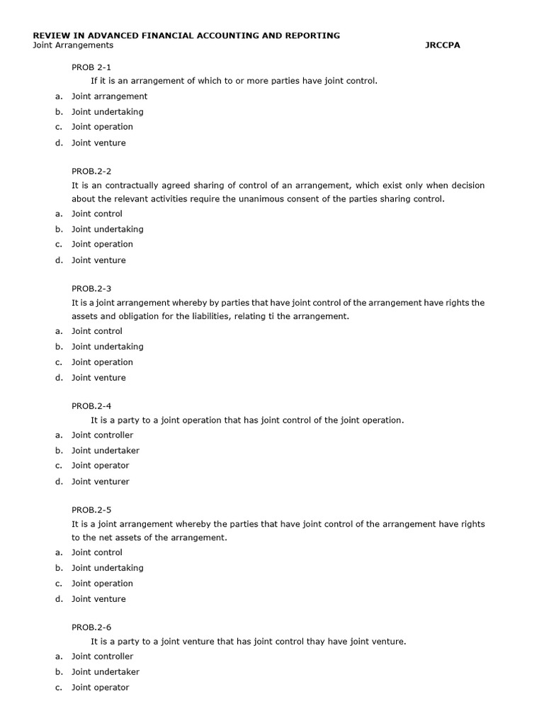 Chapter 2 Joint Arrangements | PDF | Financial Accounting | Joint Venture